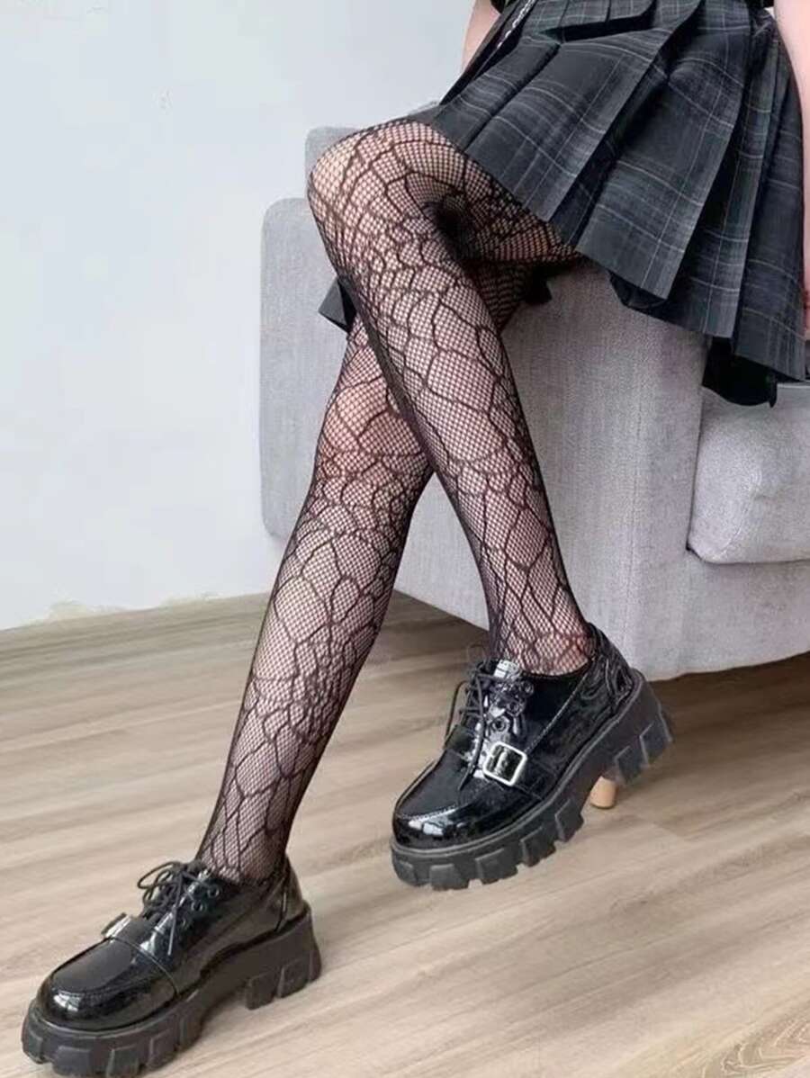 Spider Web Pattern Fishnet Tights | SHEIN USA