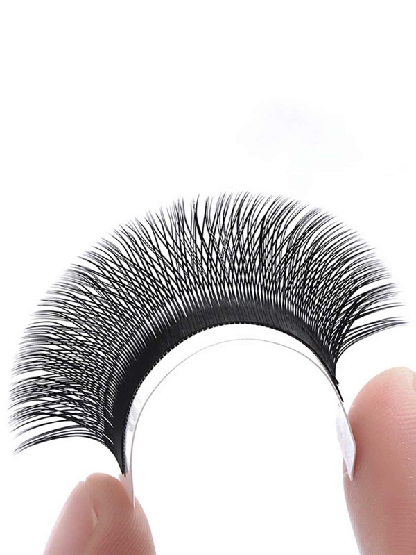 Split Tip Y Shape Eyelashes Extension, 12Rows C/D Curl Natural Faux ...