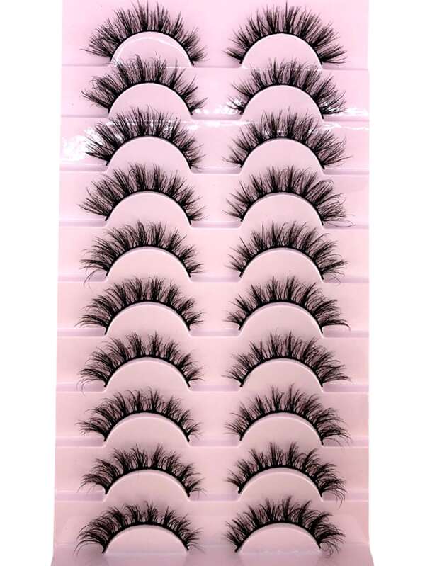 10pairs 3d Faux Mink Fur False Eyelashes, Thick & Long & Natural ... 10pairs 3d Faux Mink Fur False Eyelashes, Thick & Long & Natural ...