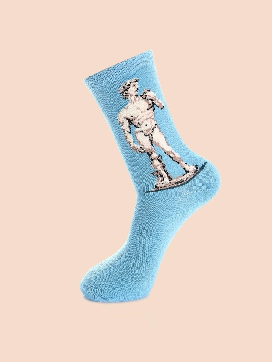 Figure Graphic Crew Socks | SHEIN USA