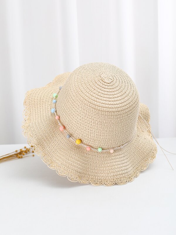Girls Bead Decor Straw Hat | SHEIN USA
