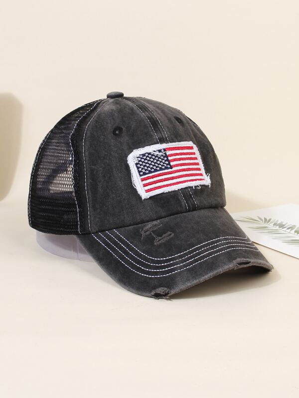 American Flag Embroidered Baseball Cap | SHEIN USA