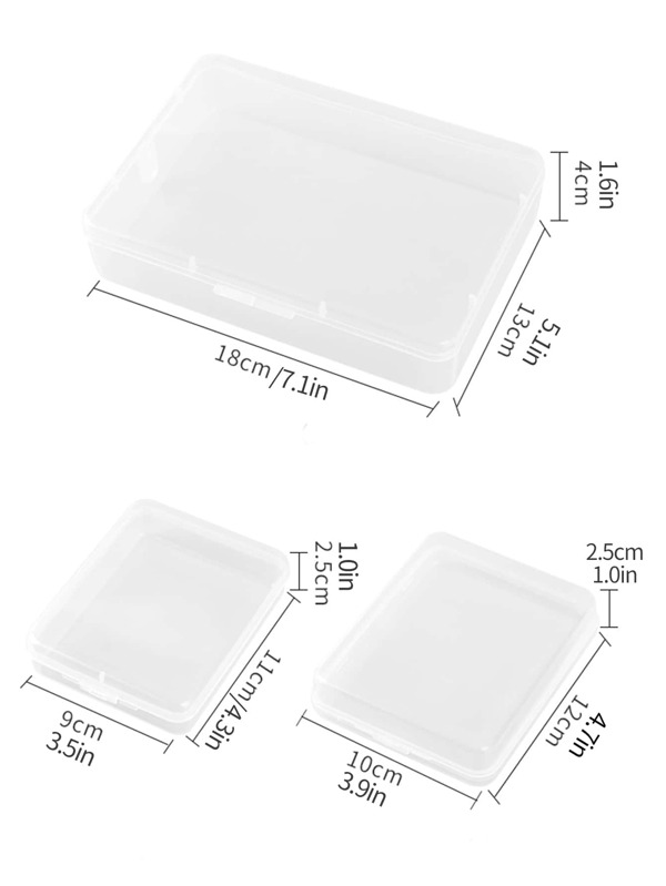 1pc Clear Face Cover Storage Box, Simple Plastic Rectangle Shaped ...