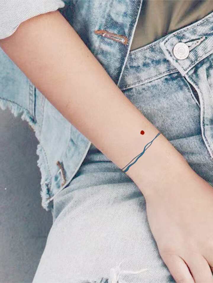 Simple Red Line Tattoos