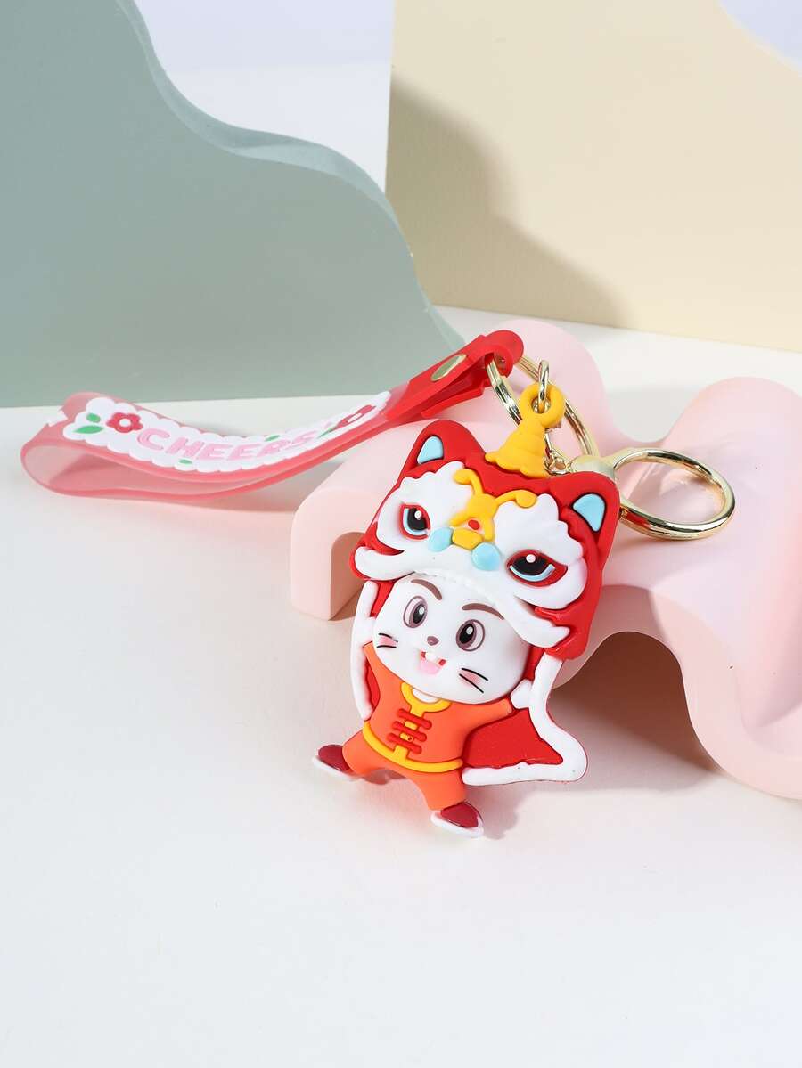 Cartoon Cat Charm Keychain | SHEIN USA