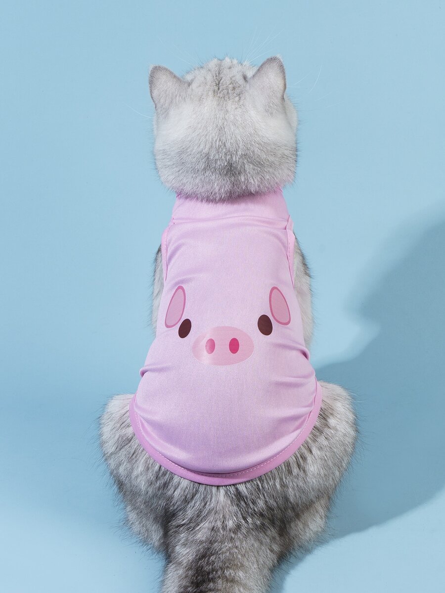 PETSIN 1pc Cartoon Pig Pattern Pet Tank | SHEIN USA