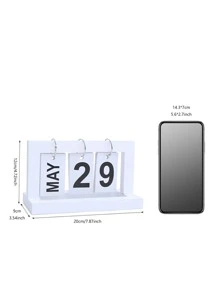 1pc Wooden Desk Calendar | SHEIN USA