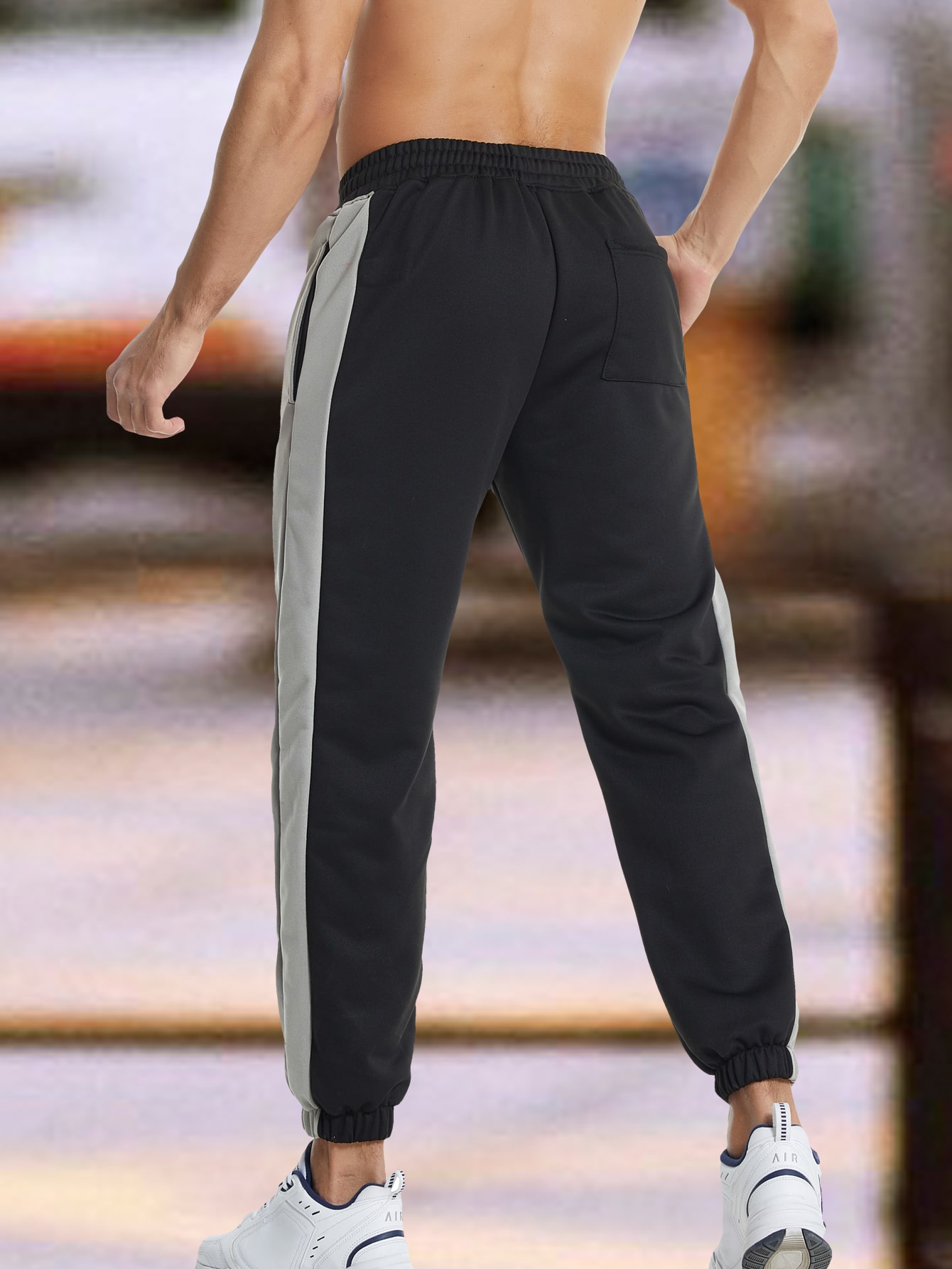 Men Contrast Side Seam Drawstring Waist Joggers | SHEIN UK