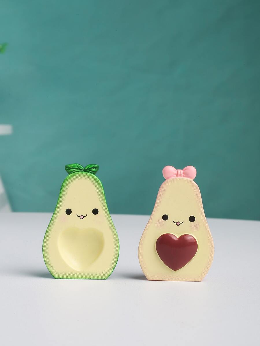 2pcs/set Avocado Art Decoration, Cartoon Cute Avocado Decoration Craft ...