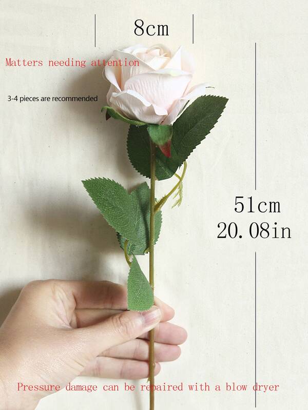 2pcs Beautiful Artificial Rose Flower Wedding Home Table Decor Long ...