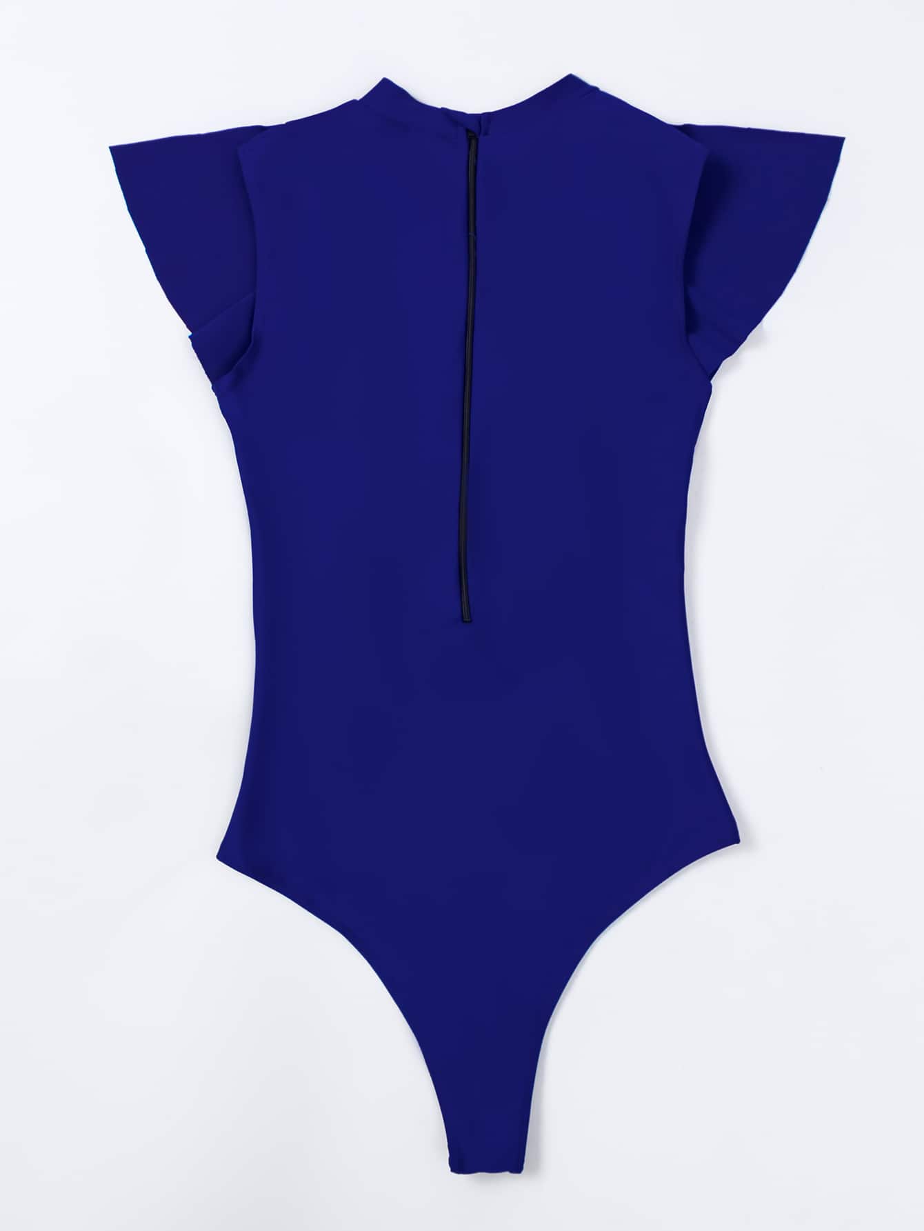 Shein Swim Basics Ruffle Trim One Piece Swimsuit Shein Usa