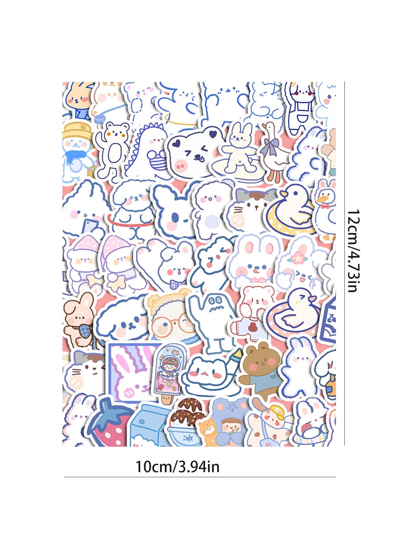 90pcs Cartoon Rabbit Print Sticker | SHEIN USA