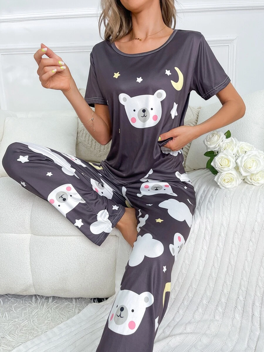 Cartoon Graphic PJ Set | SHEIN USA