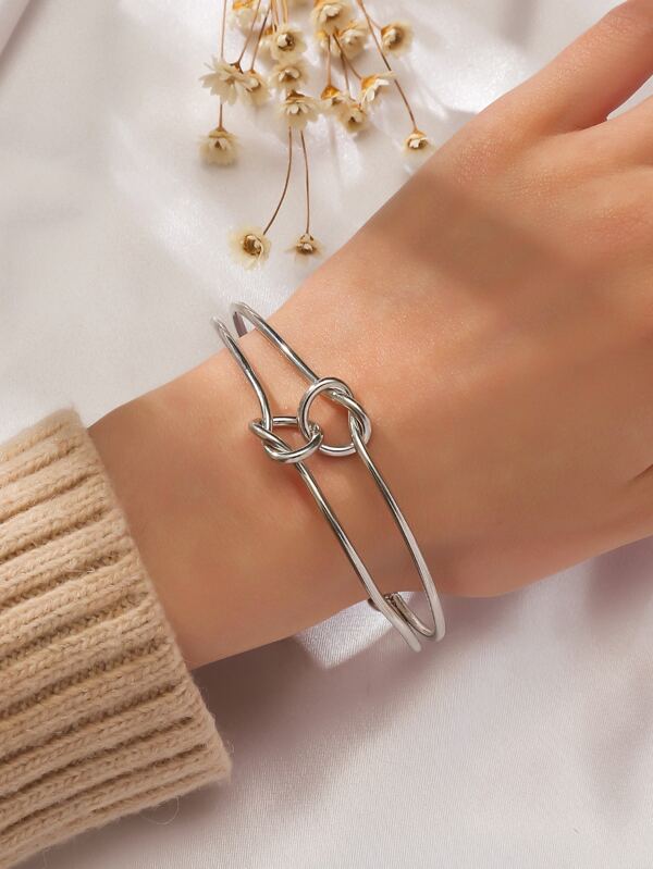 Knot Decor Cuff Bangle | SHEIN UK