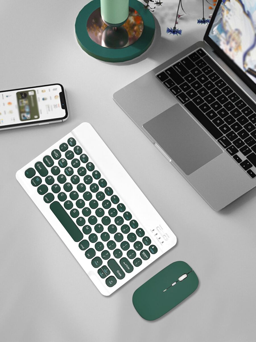 10-inch Wireless Round Keyboard And Connected Mouse Set | SHEIN USA