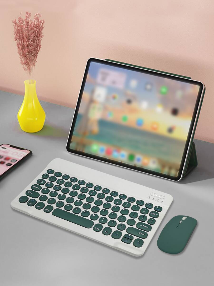 10-inch Wireless Round Keyboard And Connected Mouse Set | SHEIN USA