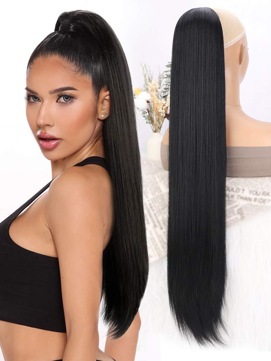 Long Straight Ponytail Synthetic Hair Extension | SHEIN USA