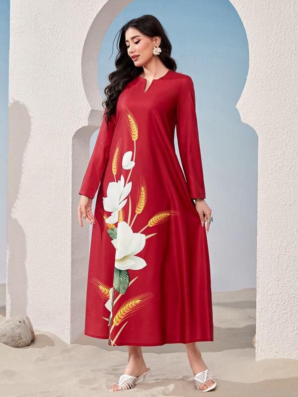 SHEIN Mulvari Robe arabe à imprimé floral | Mode en ligne | SHEIN FRANCE