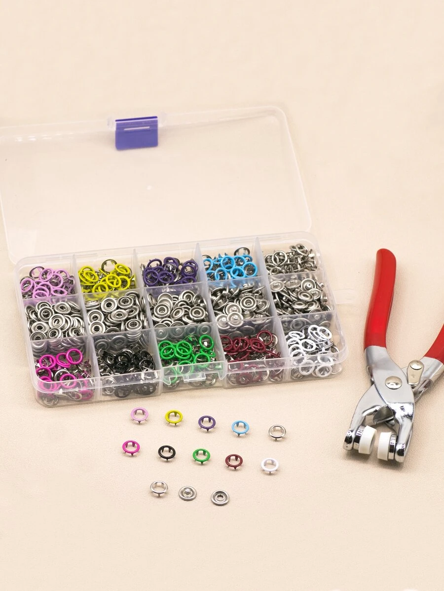 150 Sets Snap Fasteners Kit With Tool, DIY Multi-Color 0.95cm Metal ...