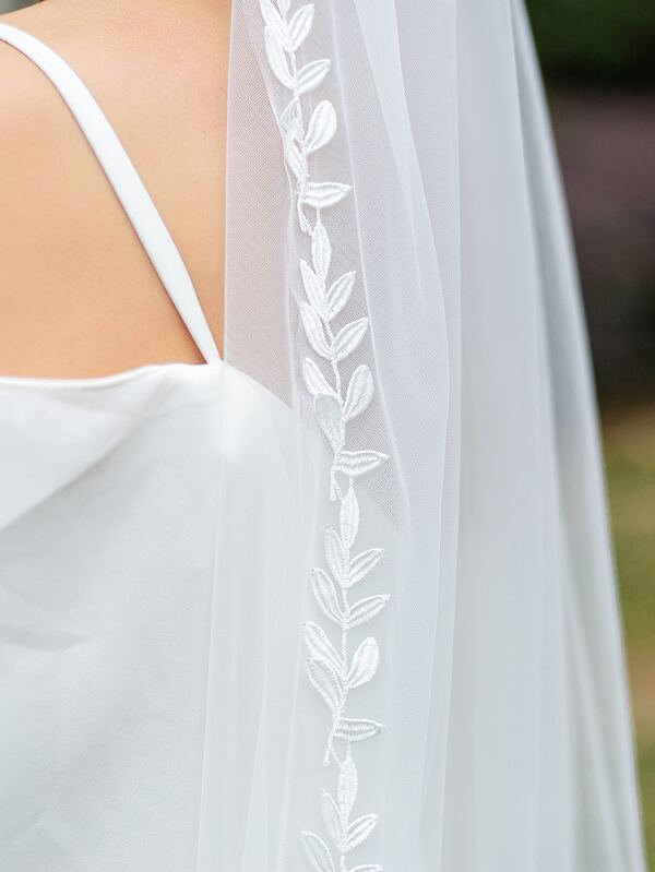 Leaf Embroidery Bridal Veil | SHEIN USA