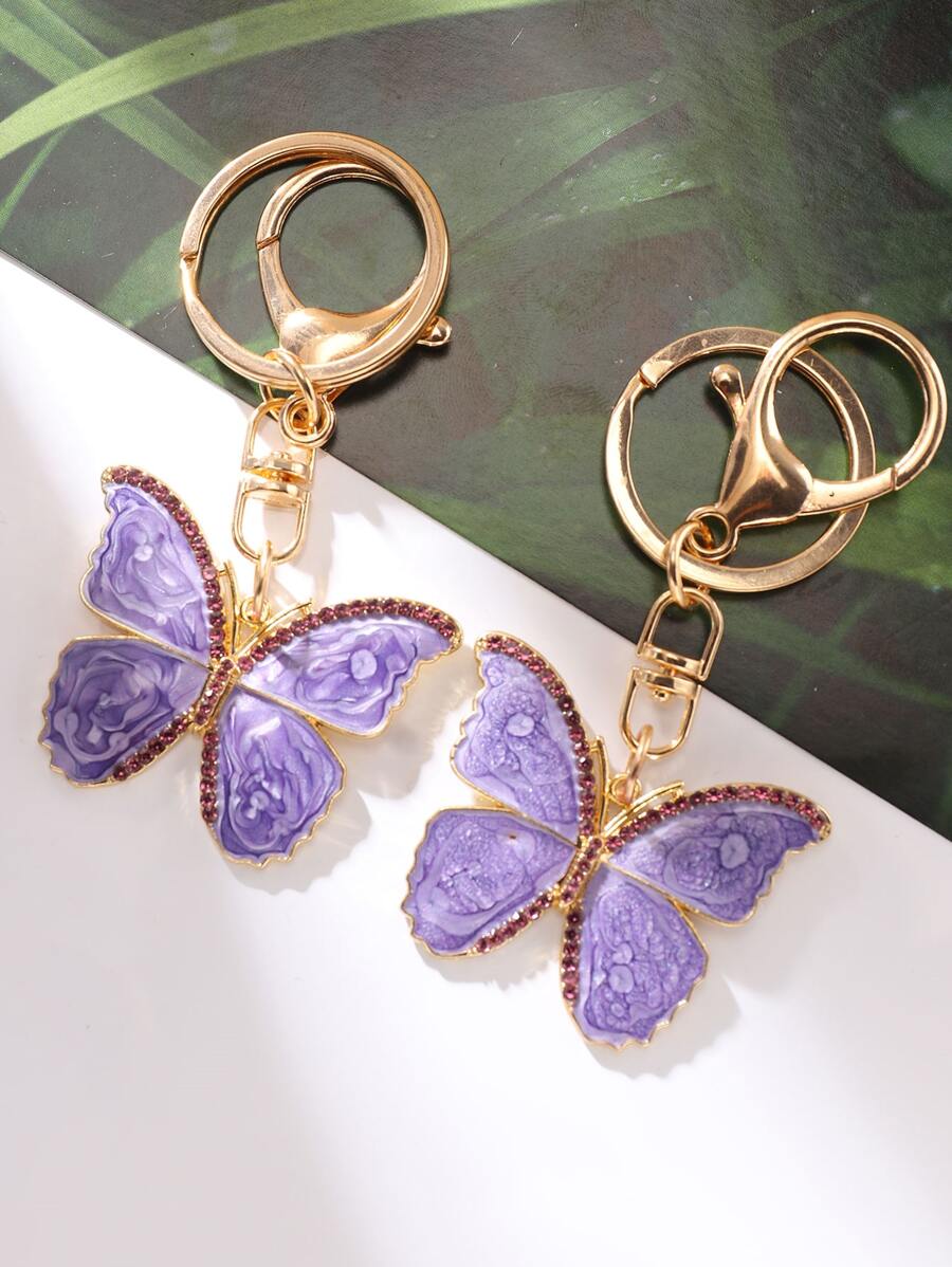 1pc Butterfly Charm Keychain | SHEIN USA