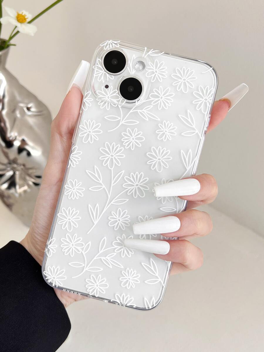 Leaf Print Clear Phone Case | SHEIN USA
