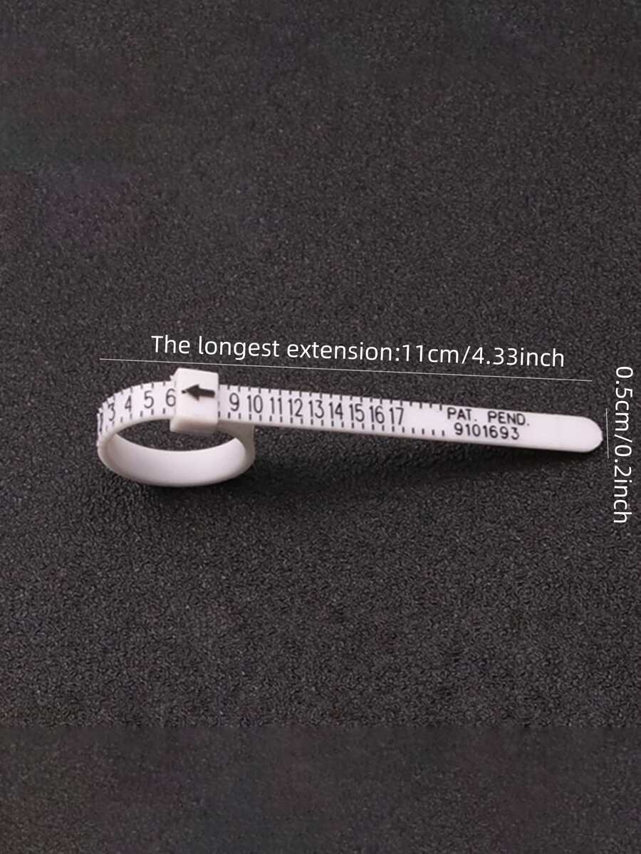 1pc Plastic Ring Ruler, US Size Finger Standard Soft Ruler Ring ...