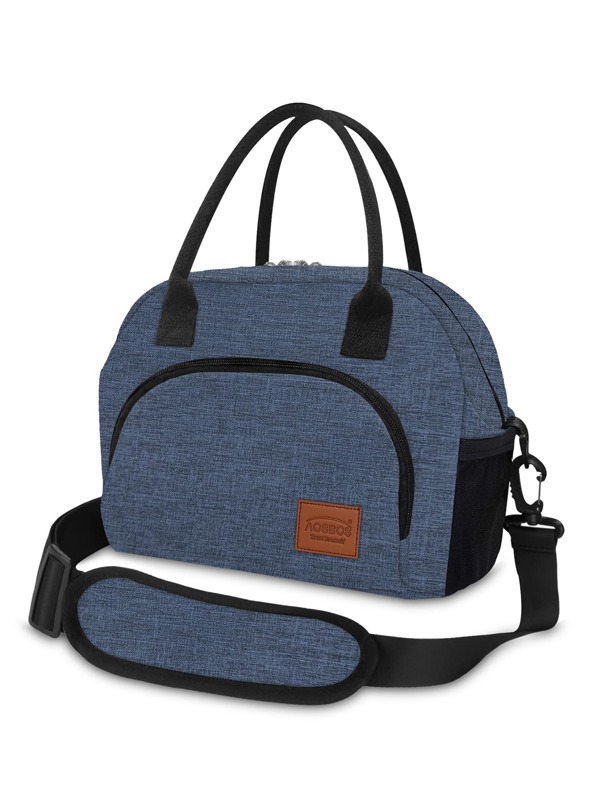 Lunch Bag Fashion Canvas Portable Cooler Thermal Insulated Food Bag ...