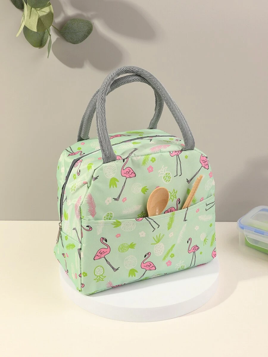 1pc Cartoon Flamingo Cute Bento Bag, School Insulation Lunch Box, Lunch ...