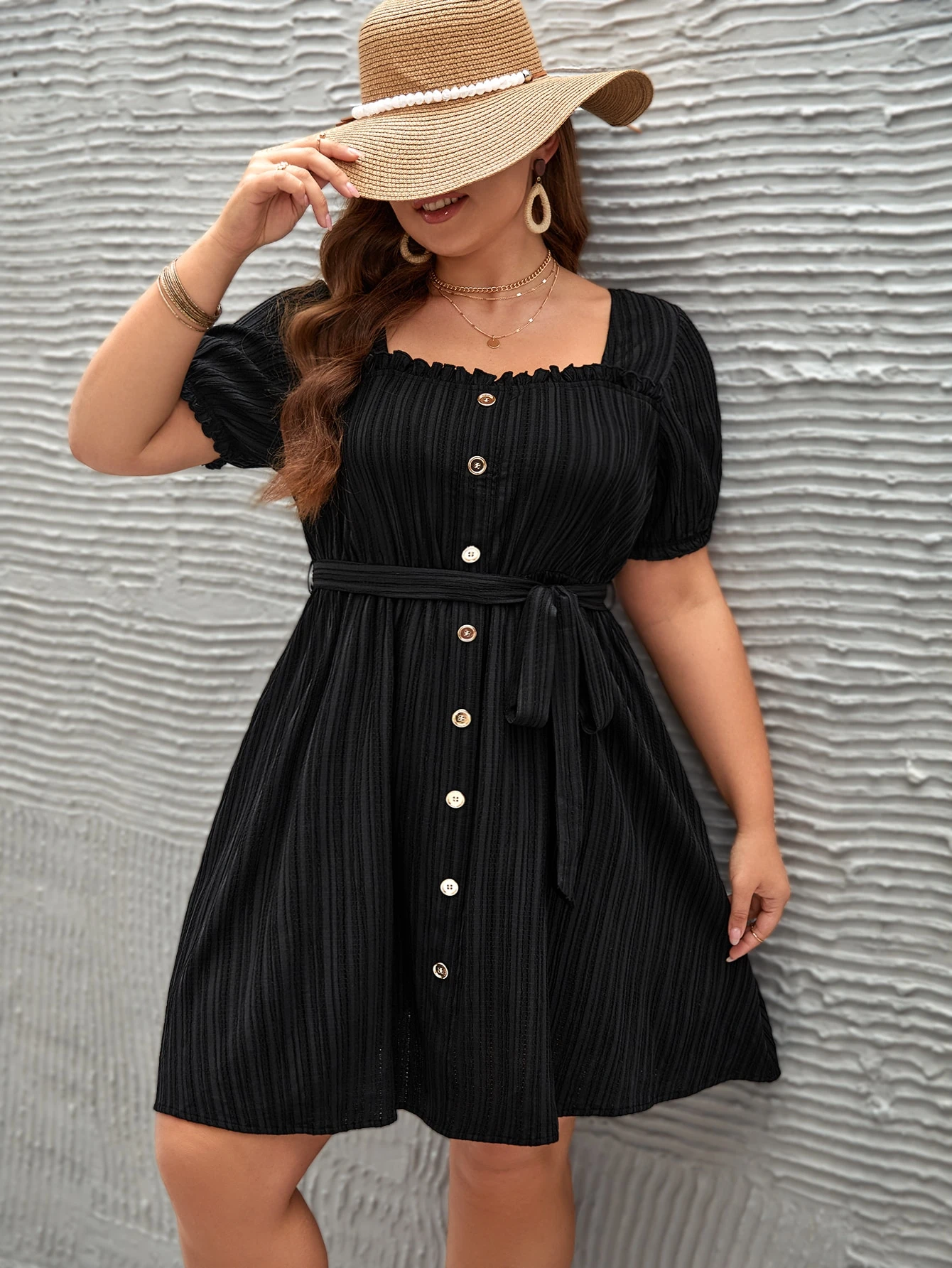 Kleid Mit Knopfen Vorne