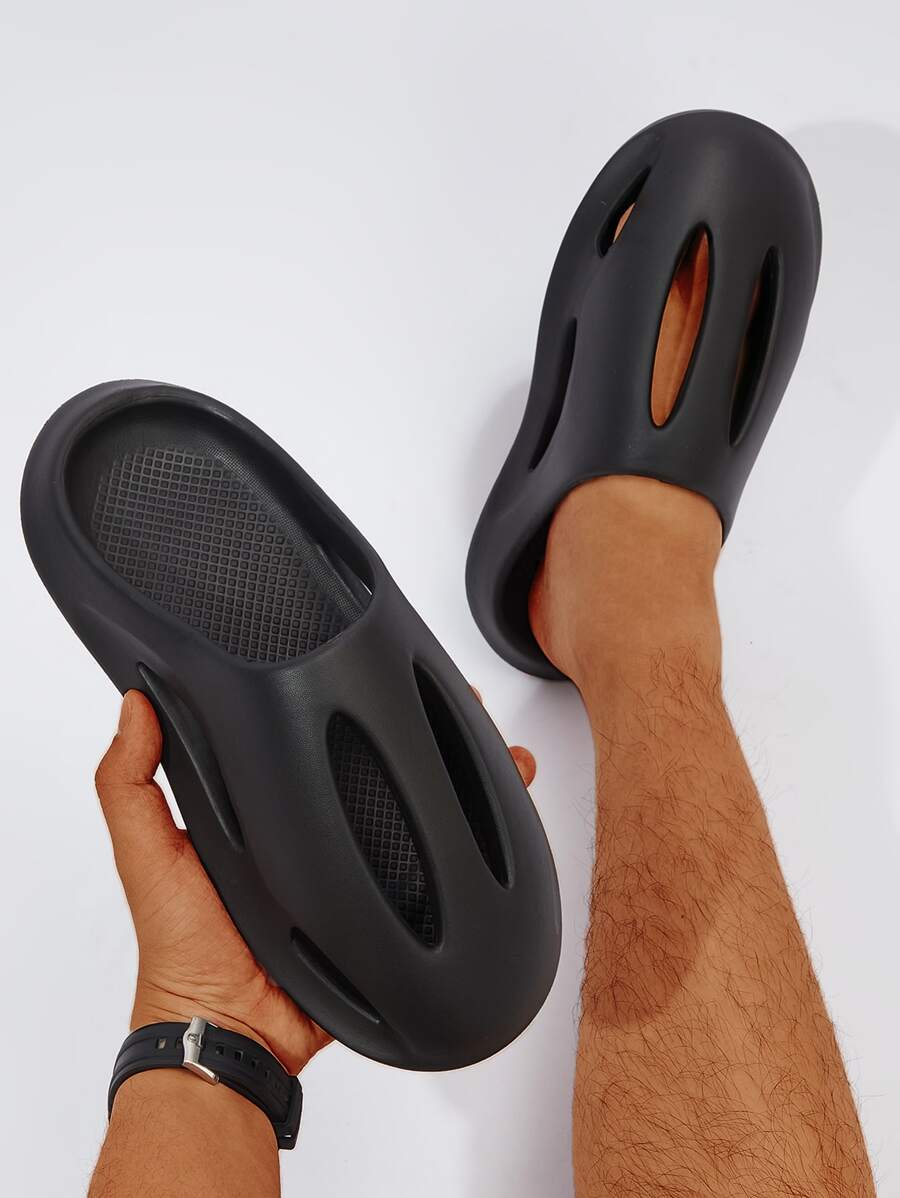 Cool Black Vented Clogs For Men, Cut Out Design EVA Clogs | SHEIN USA