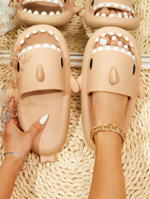Fashion Slides For Women, Cartoon Shark Design EVA Clogs | SHEIN USA