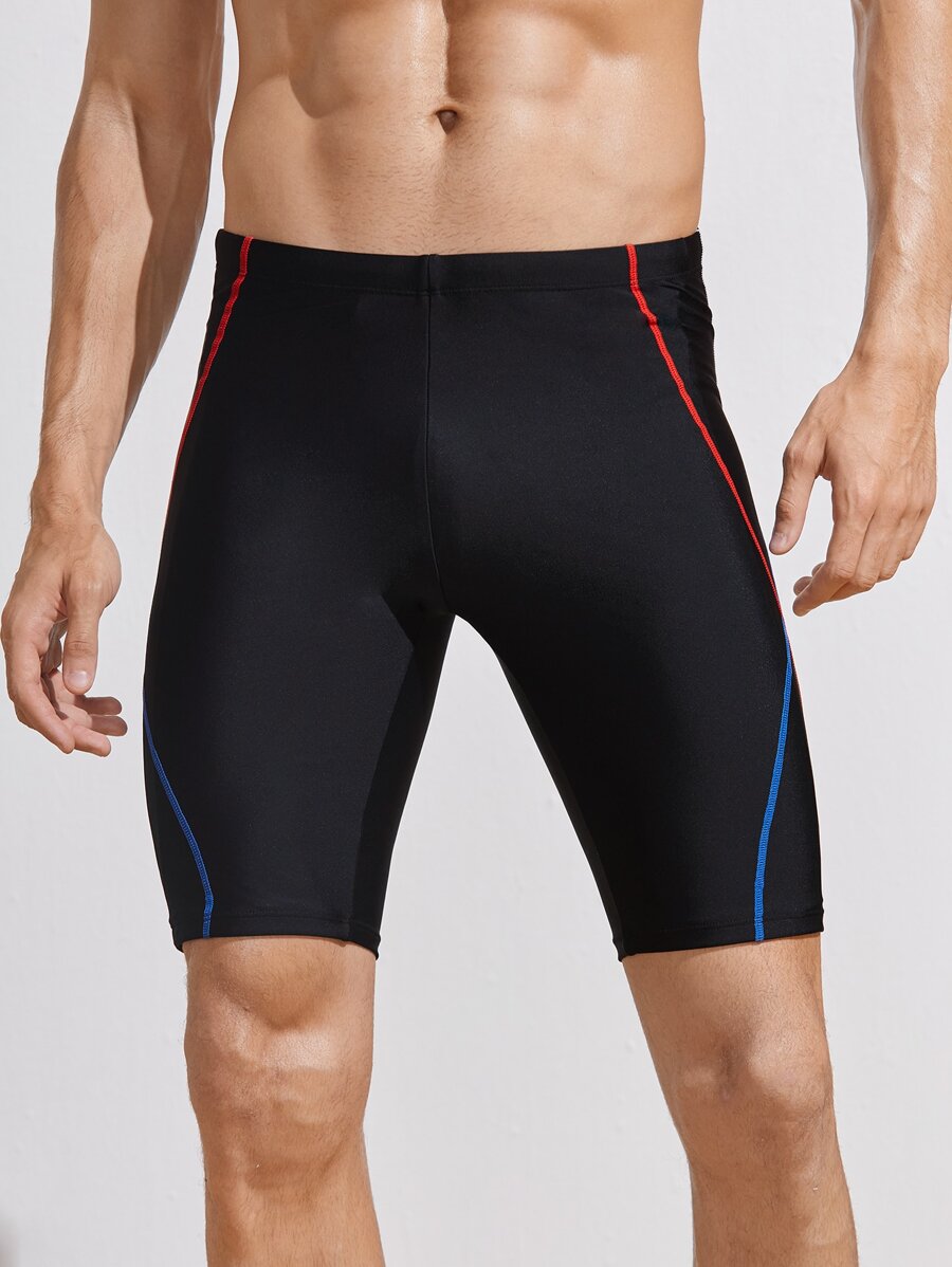 Manfinity Sunga de Praia com Pesponto para Homens, Sunga de Natação ...