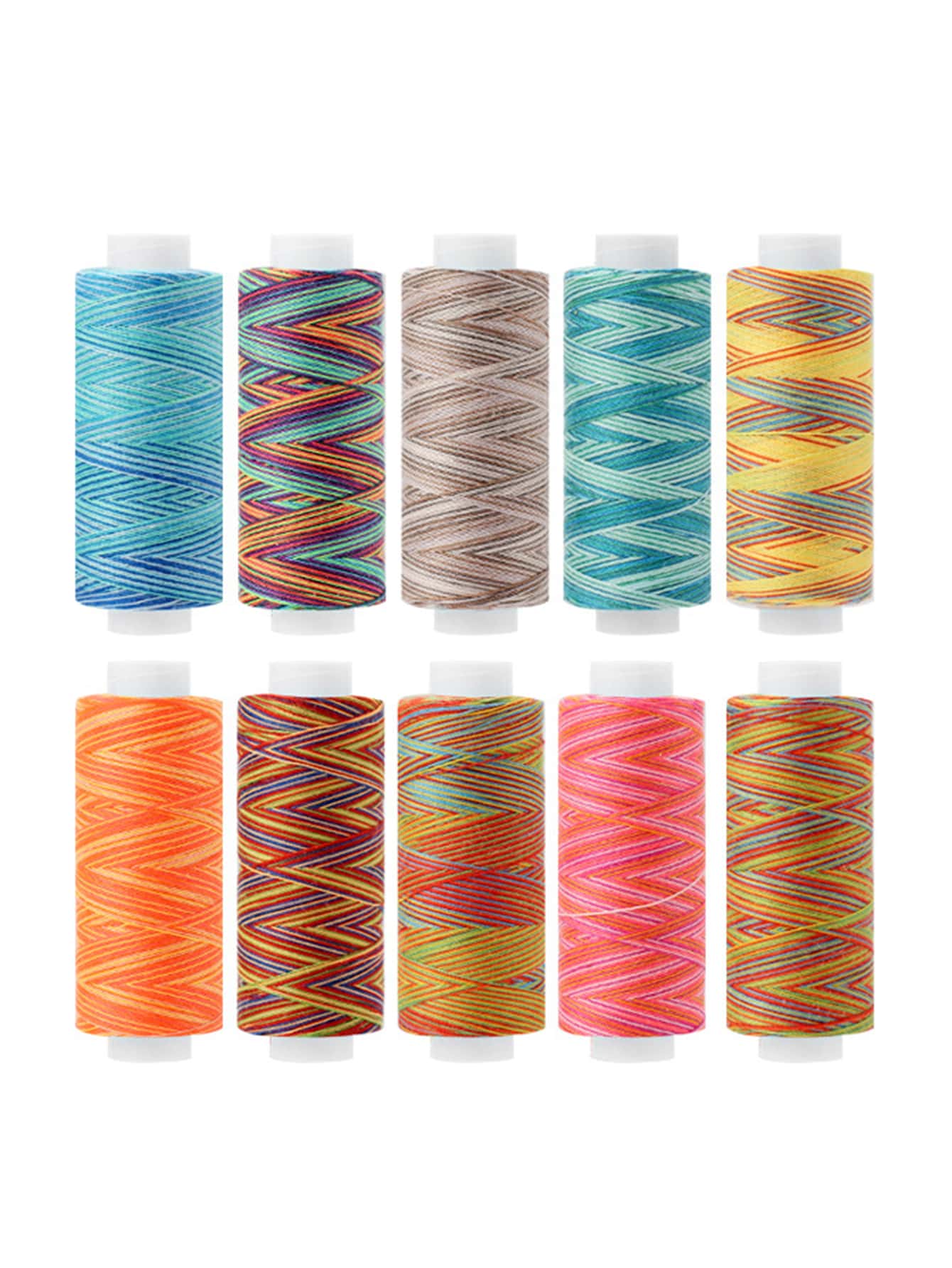 10pcs/set Polyester Thread, Modern Mixed Color Sewing Thread For DIY ...