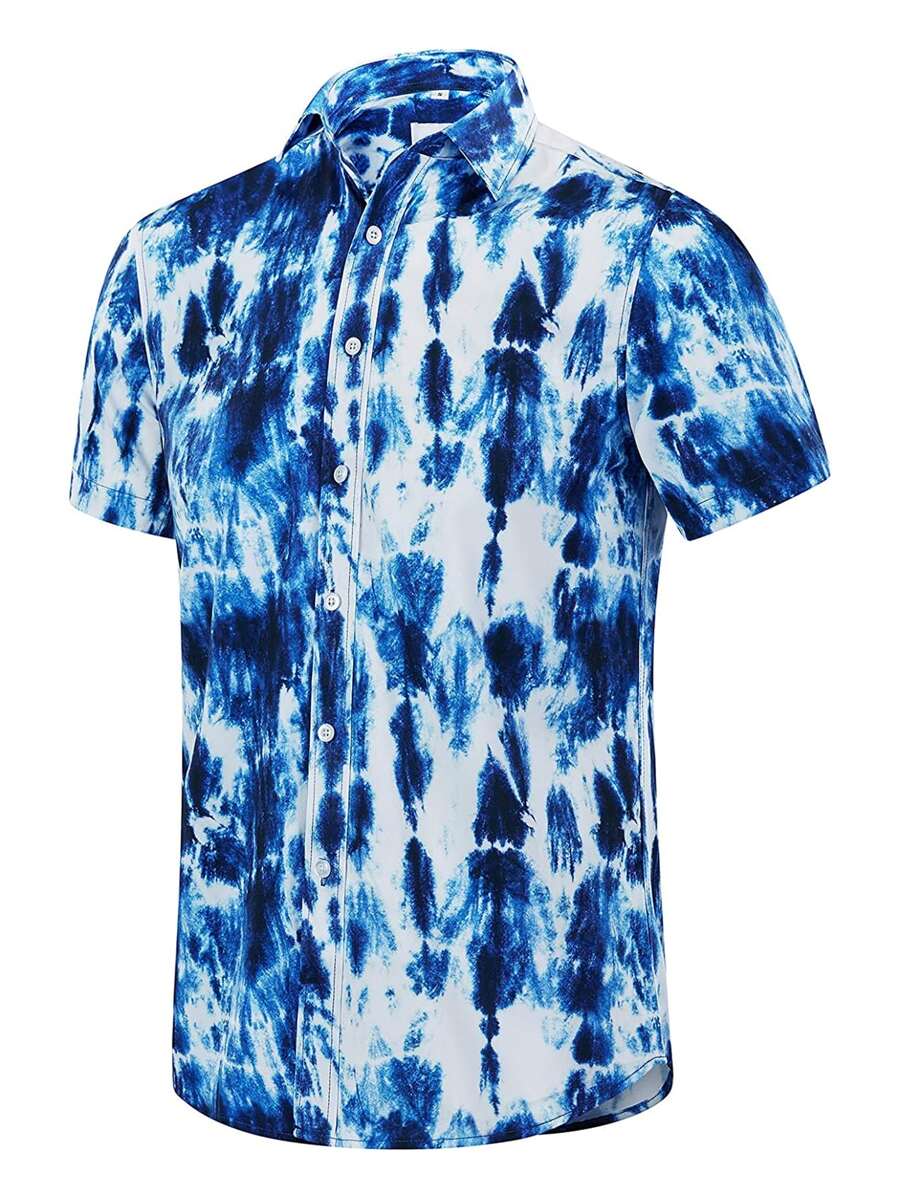 Men Tie Dye Button Up Shirt | SHEIN USA