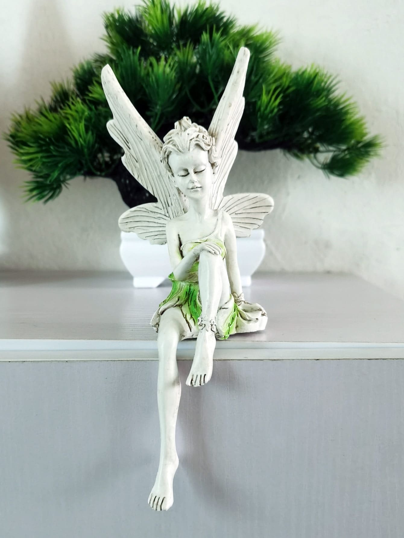 1pc Polyresin Decoration Craft, Fairy Design Decoration Object For Home ...