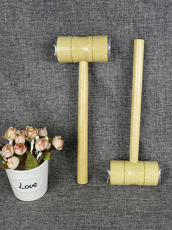 1pc Wooden Meat Hammer, Minimalist Plain Meat Hammer For Home | SHEIN USA