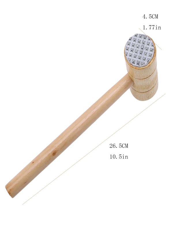1pc Wooden Meat Hammer, Minimalist Plain Meat Hammer For Home | SHEIN USA