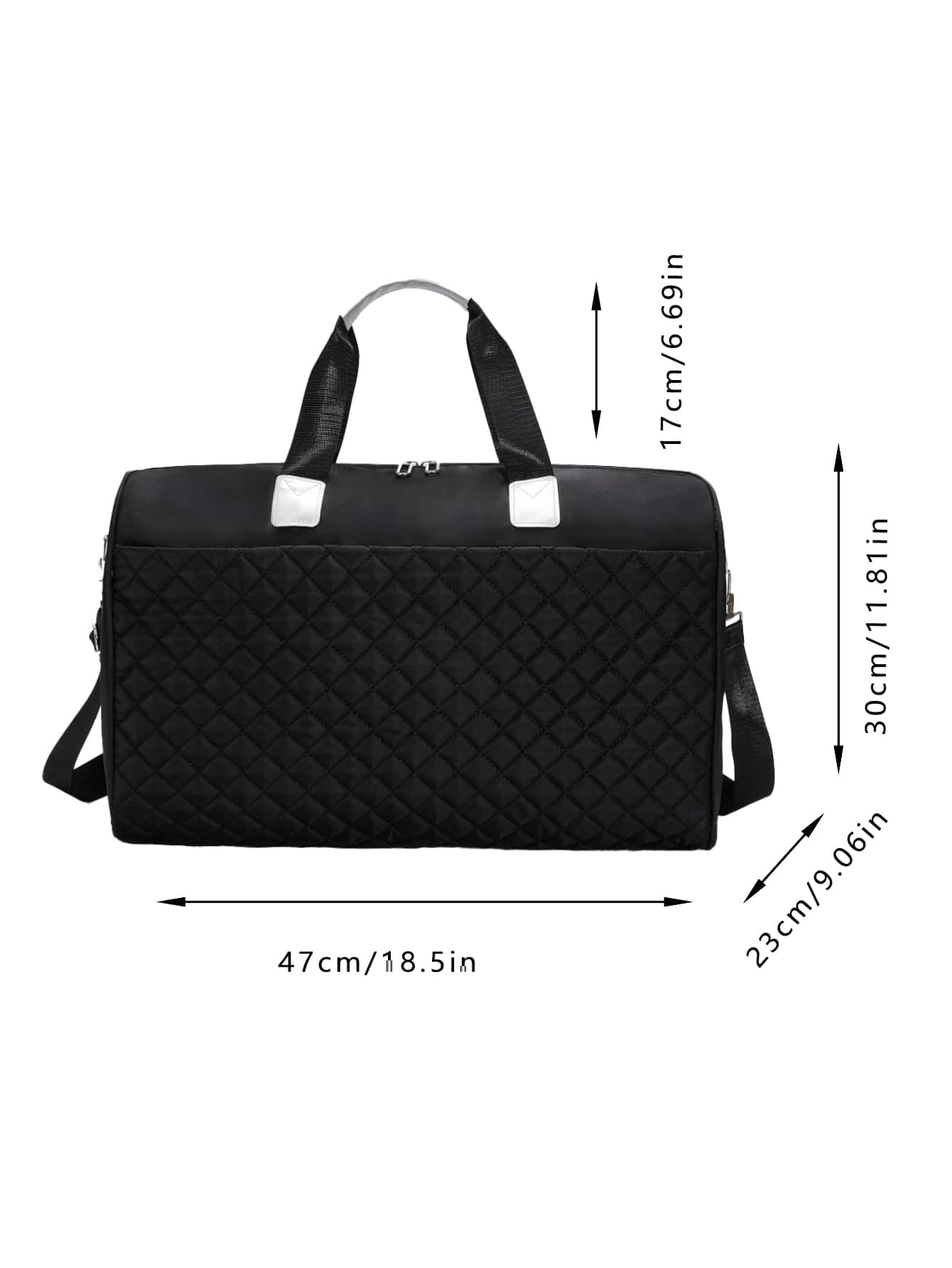 Quilted Pattern Travel Bag Double Handle For Weekend Travel, Large ...
