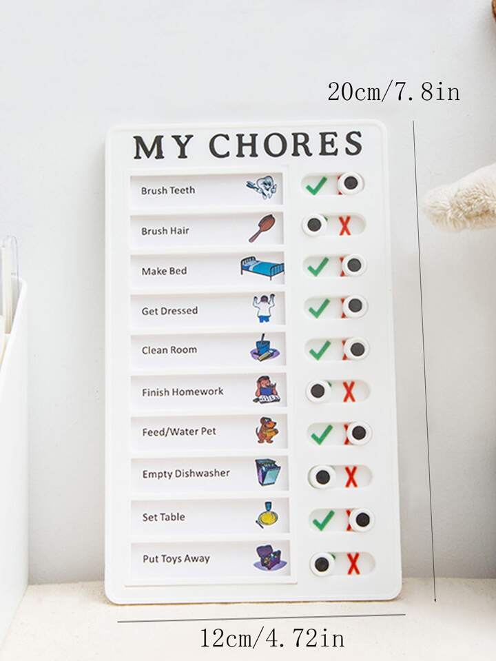 Portable Chore Chart Memo Board, To Do List Checklist Board Detachable Reusable Plastic DIY ...