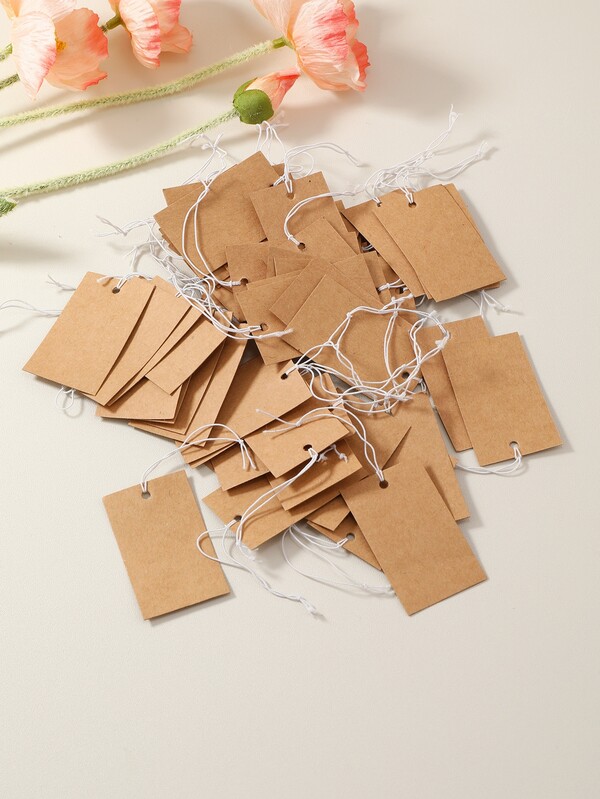 50pcs/set Paper Gift Wrap Tag, Minimalist Gift Label For Party | SHEIN USA