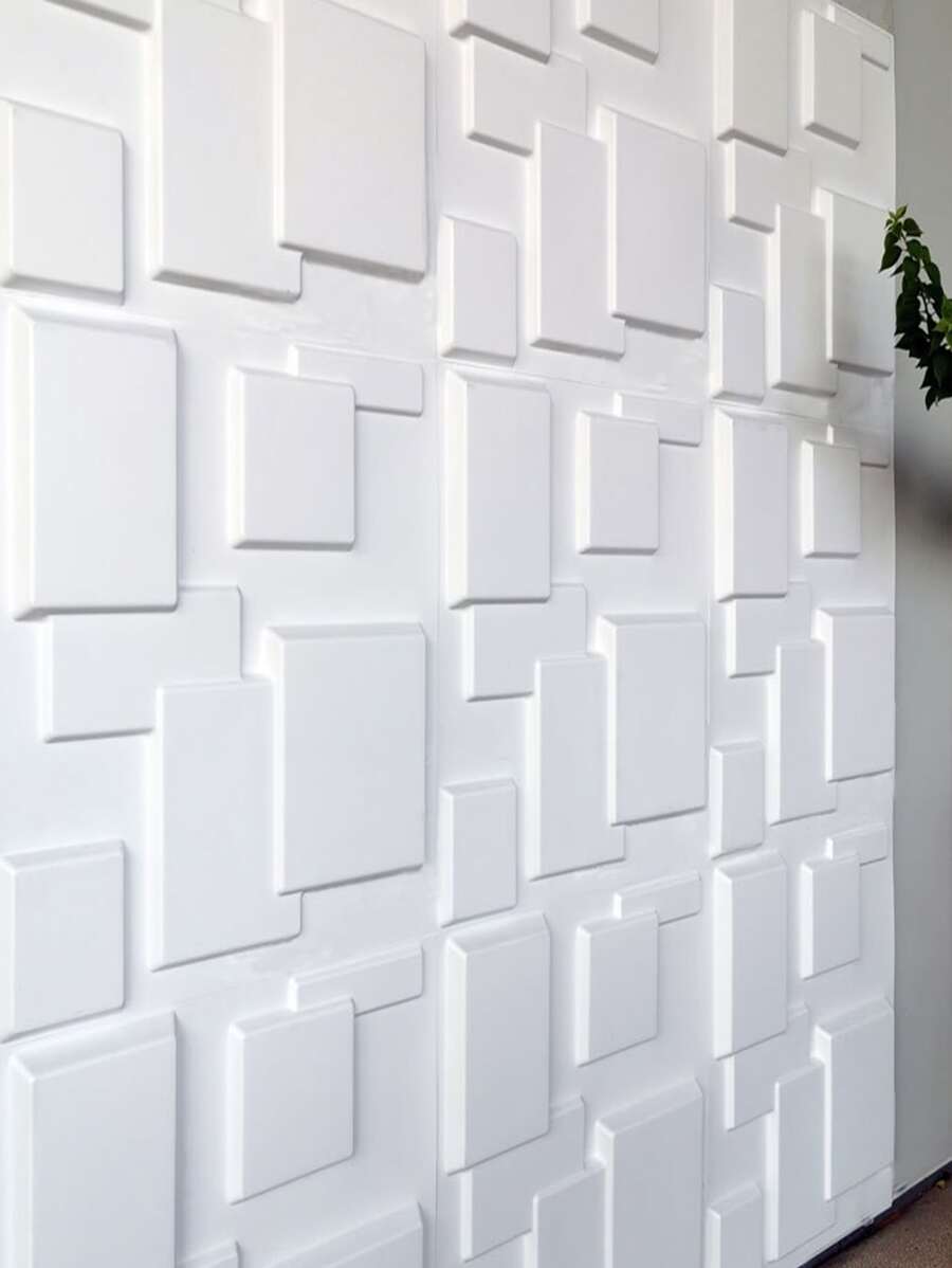 1pc Geometric Textured 3D Wall Paper, 30x30cm 3D Wall Panel Sticker For ...