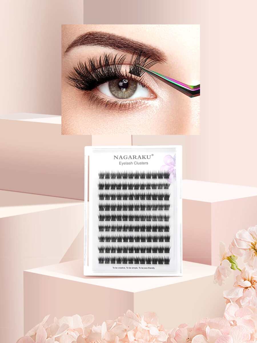 Individual cluster lashes Nordic European Style Japanese Style Segmented false eyelash Fit ...