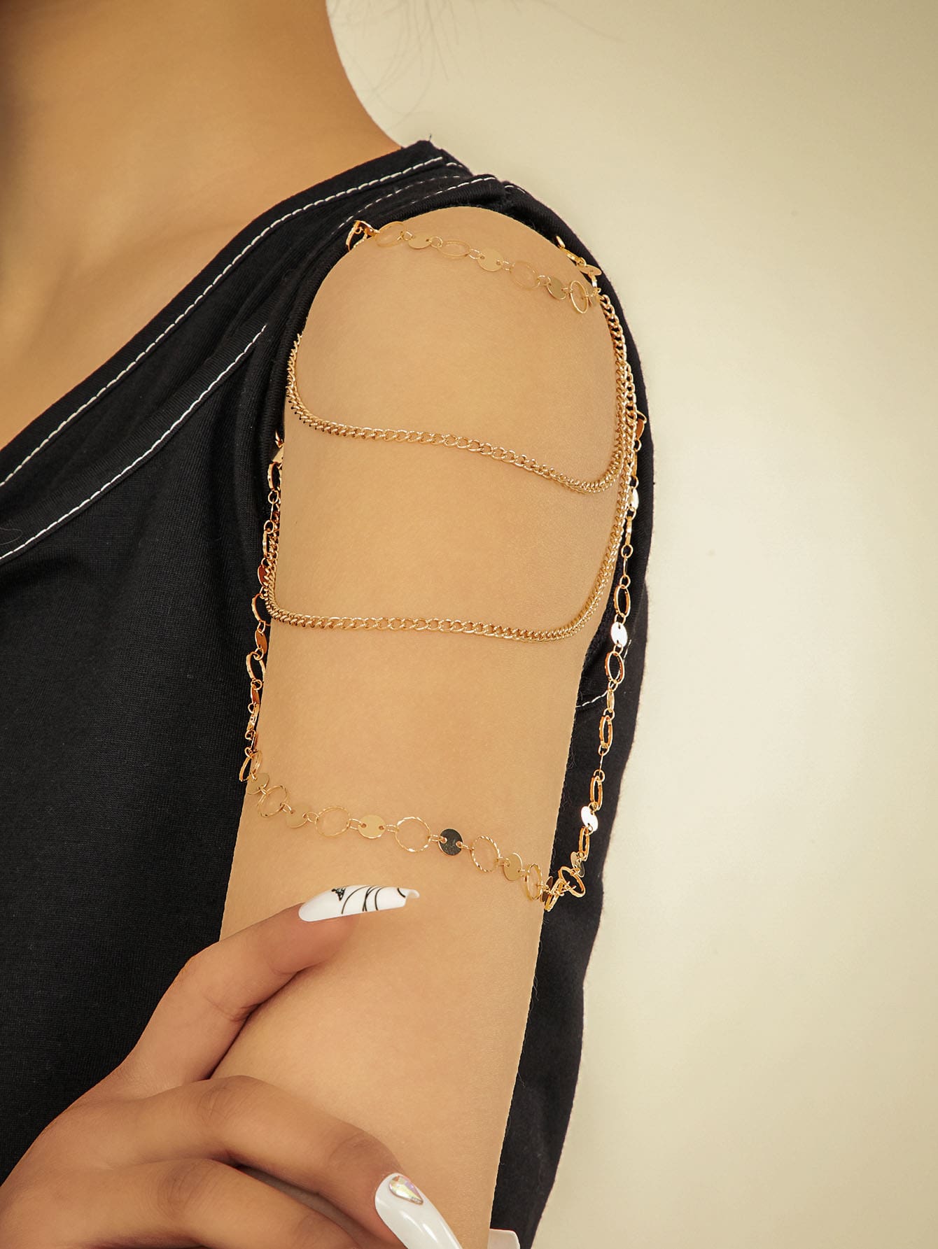 Minimalist Layered Arm Chain | SHEIN USA