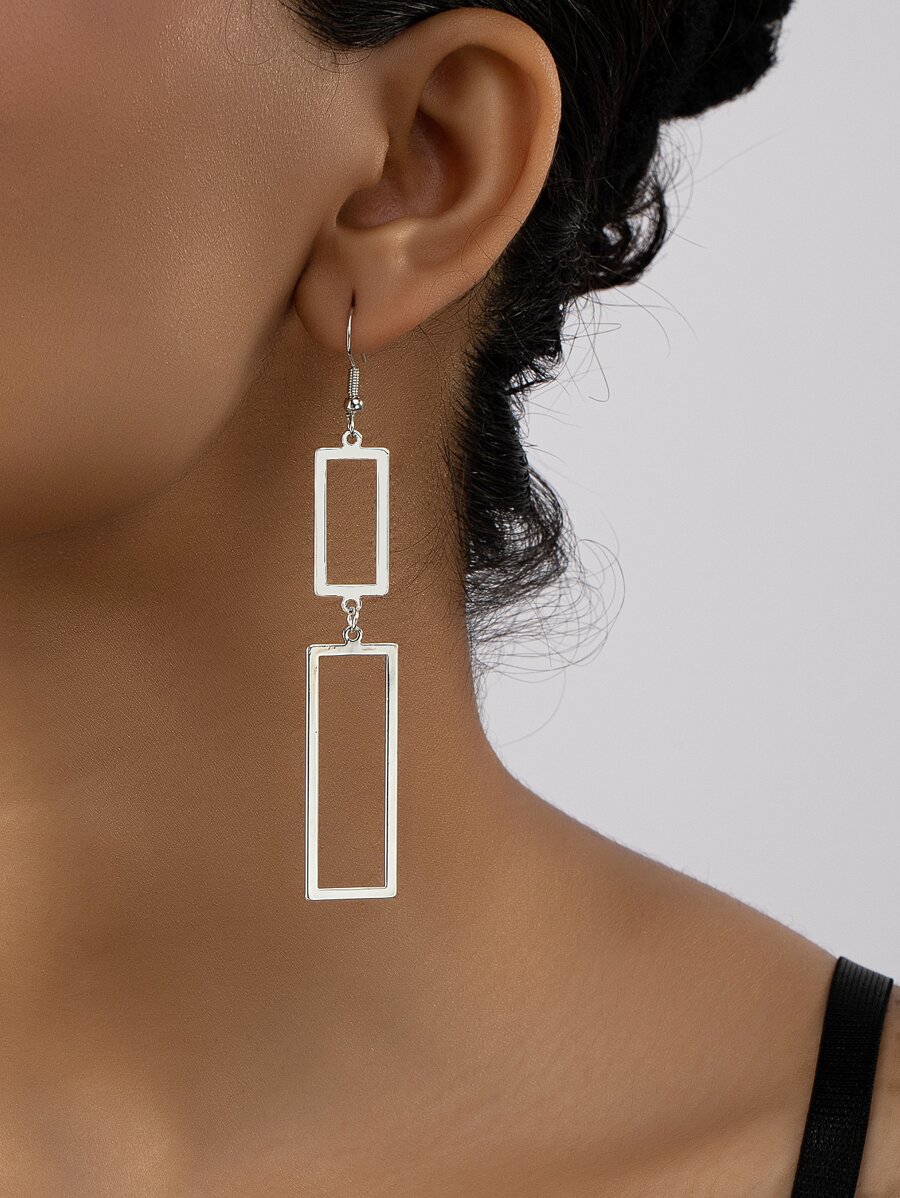 Rectangle Drop Earrings | SHEIN USA