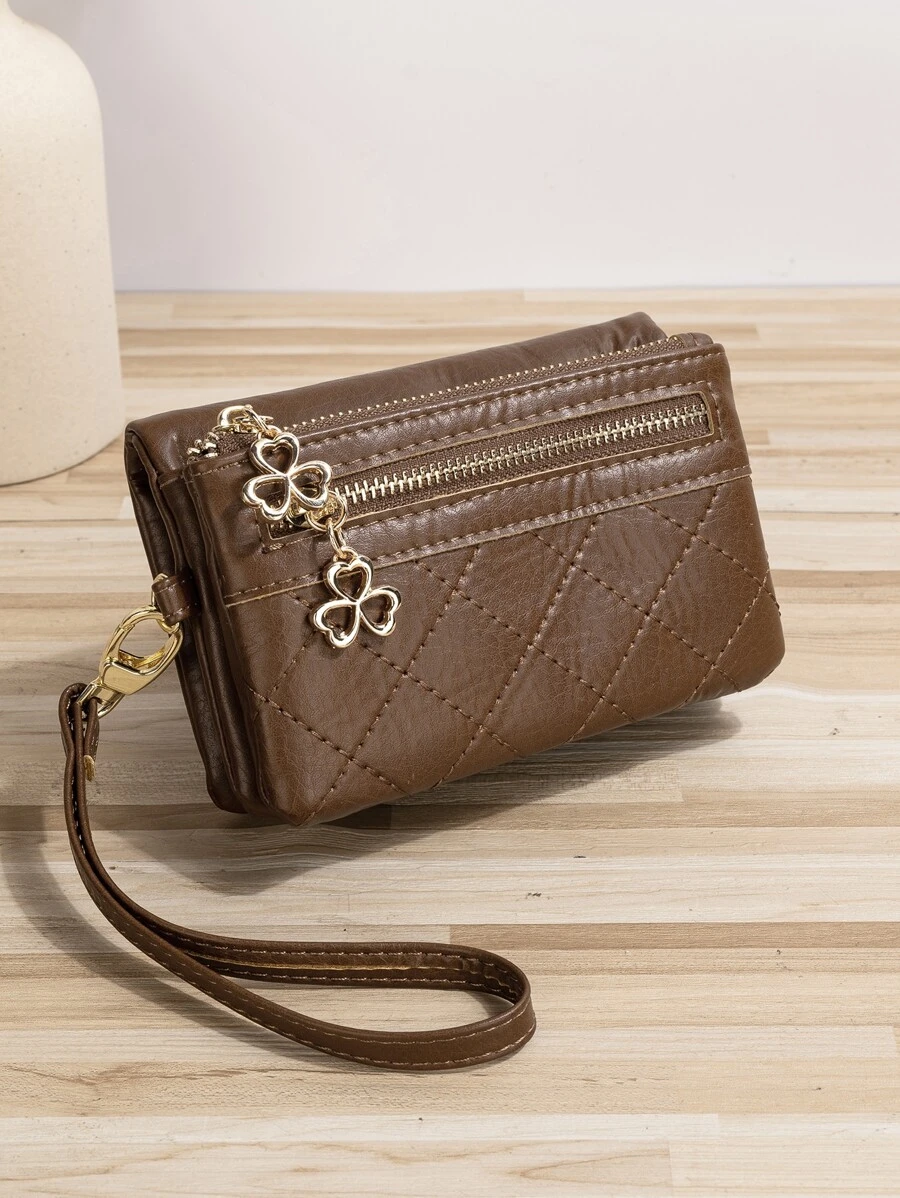 Stitch Detail Small Wallet PU Brown For Daily Life | SHEIN USA