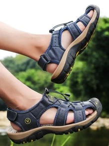 Men Drawstring Design Cut Out Design Sandals | SHEIN USA