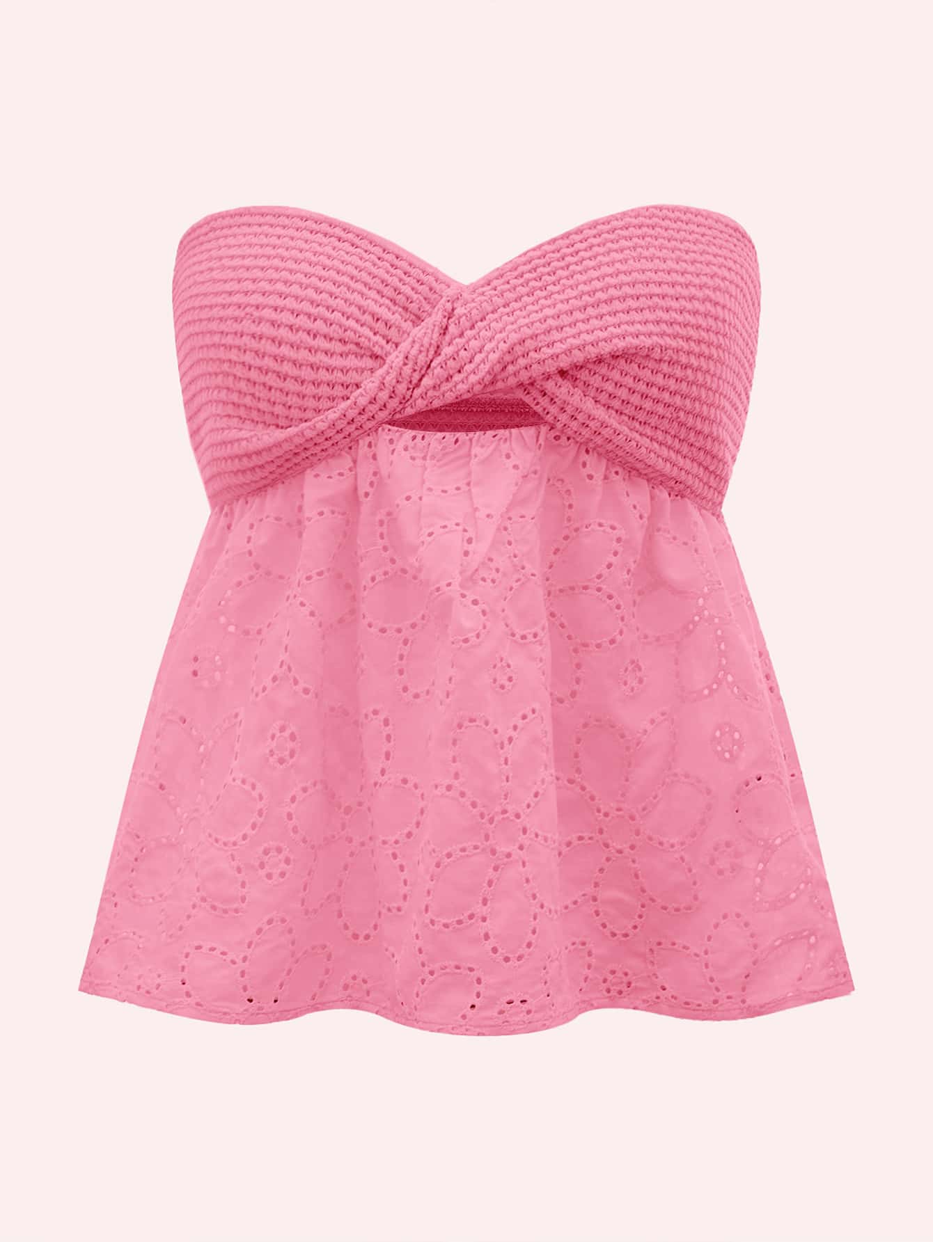 Soleia Twist Front Cut Out Schiffy Tube Top | SHEIN USA