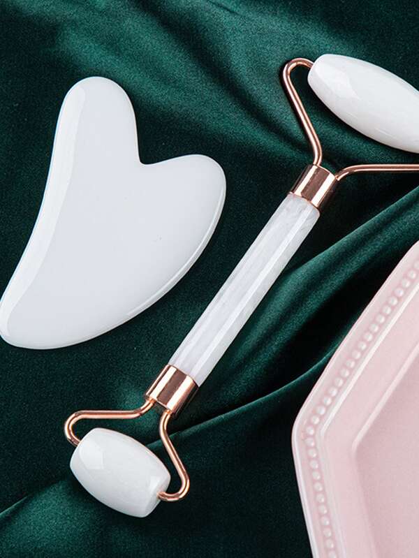 1pc White Gua Sha Set Resin Tools Guasha Tool for Face Skincare Facial ...