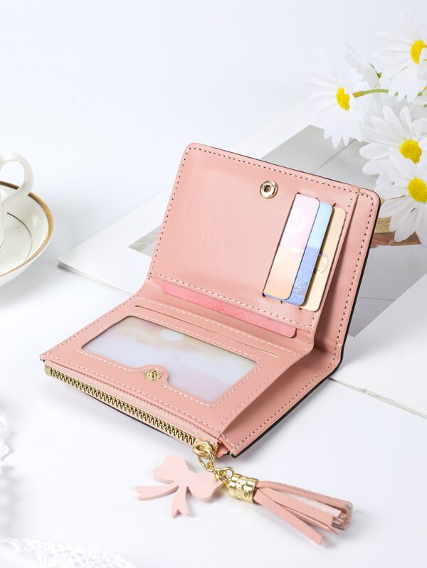 Butterfly Design Solid Color Short Women's Wallet | SHEIN USA